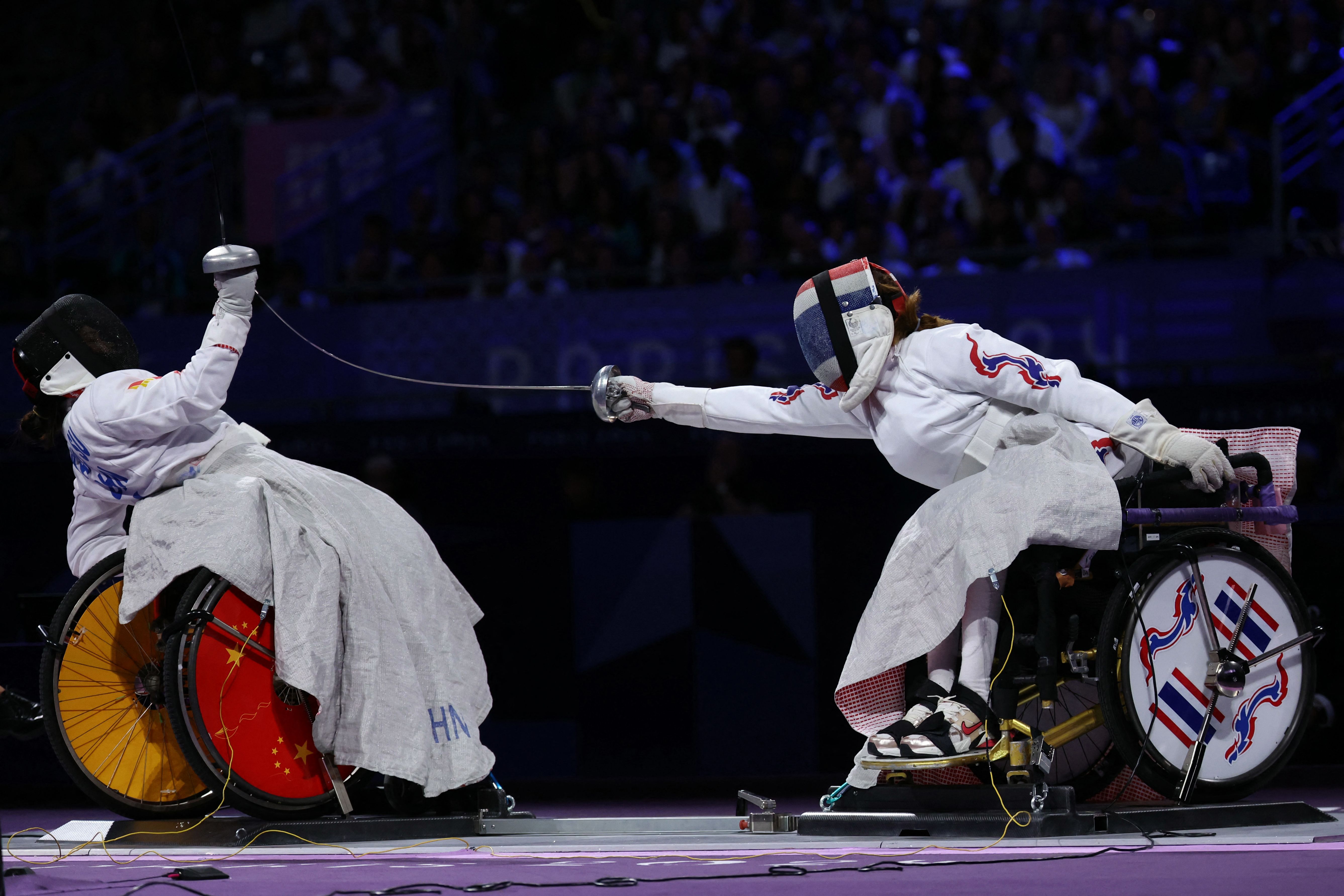 Saisunee wins three golds in wheelchair fencing at Paris Paralympics