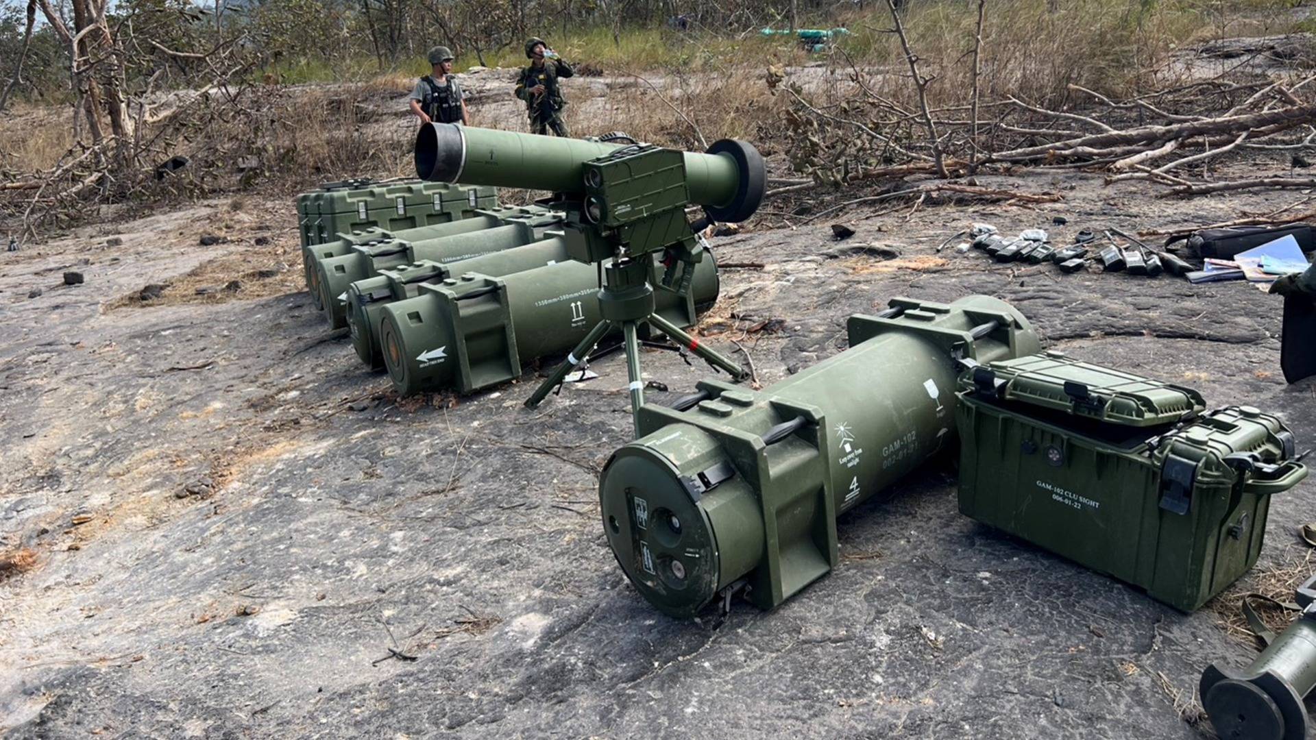 Thai troops seize Chinese-made guided anti-tank missiles at Mount 677
