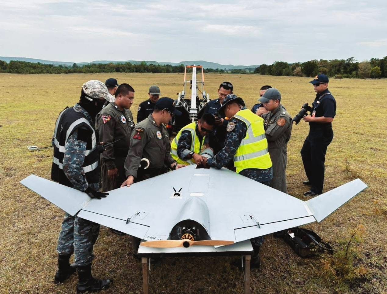 Air force unveils Thai-made kamikaze drones