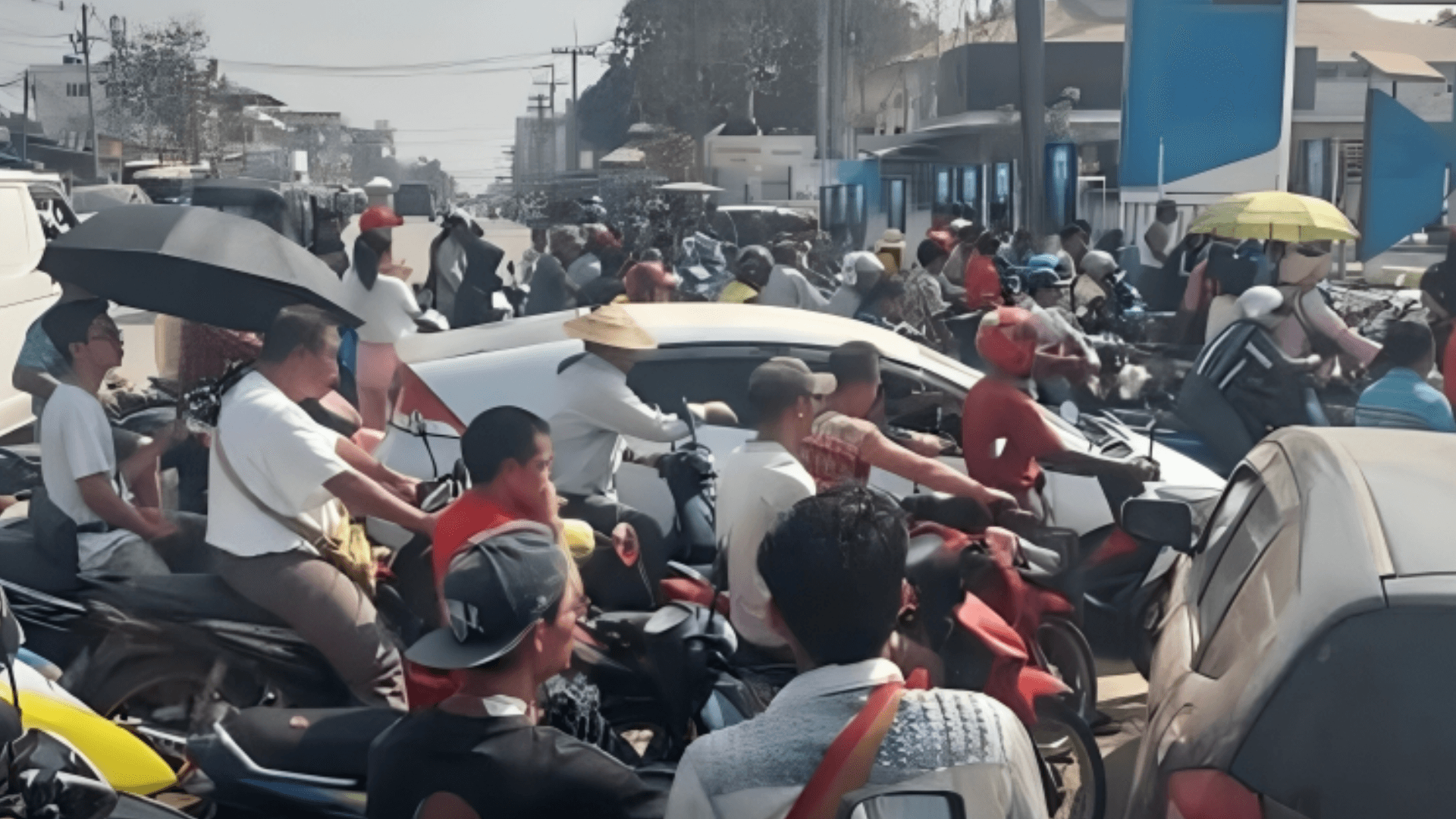 Chaos in Myanmar border towns as power and fuel cuts take effect