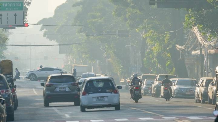 Bangkok choked by airborne pollution today