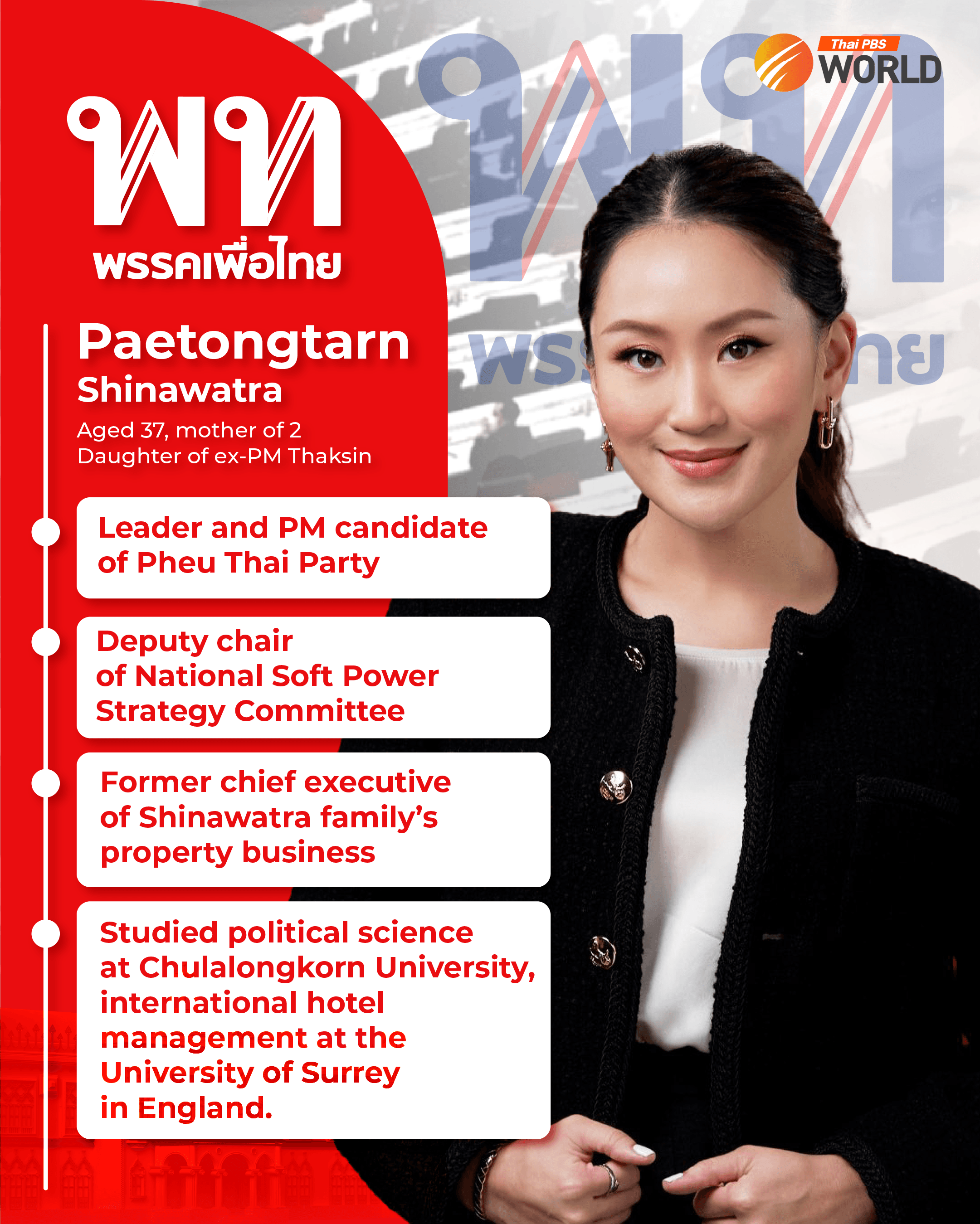 Paetongtarn to be nominated as Thailand’s new PM