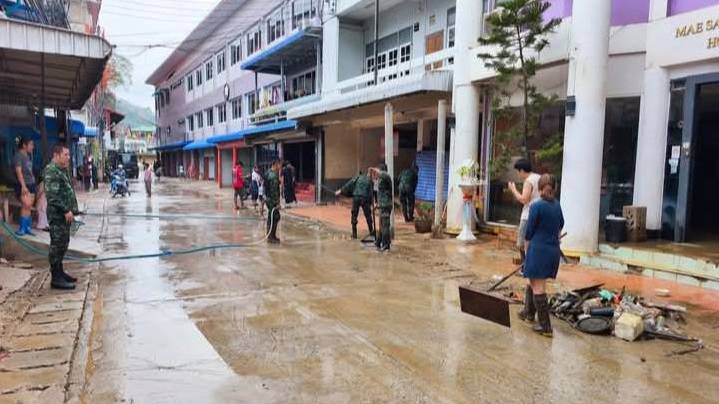 Chiang Rai’s Mae Sai district hit by flash flood today