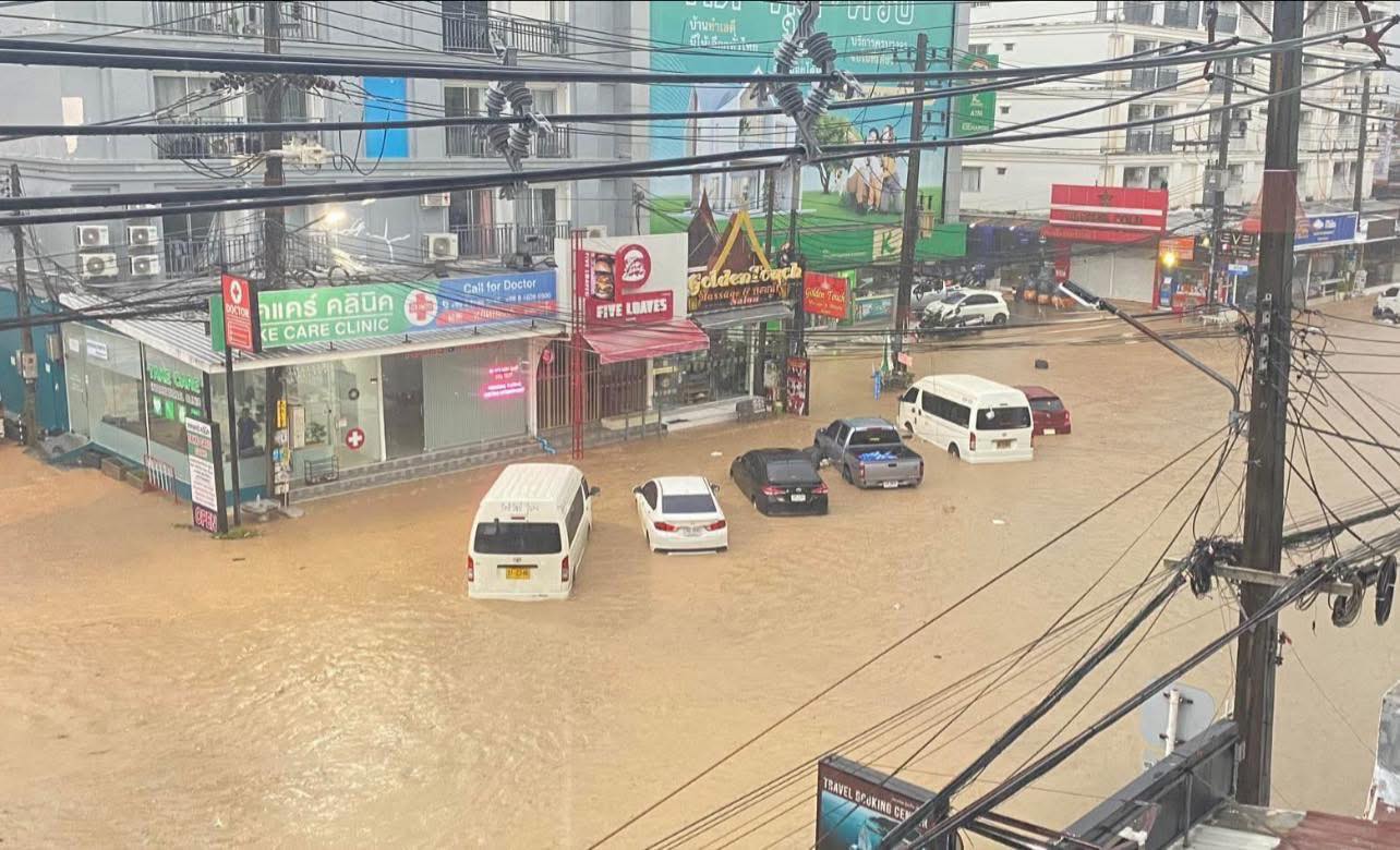 Heavy rain and high tide cause flooding across Phuket