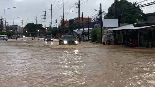 Phuket flooded again today following heavy downpour